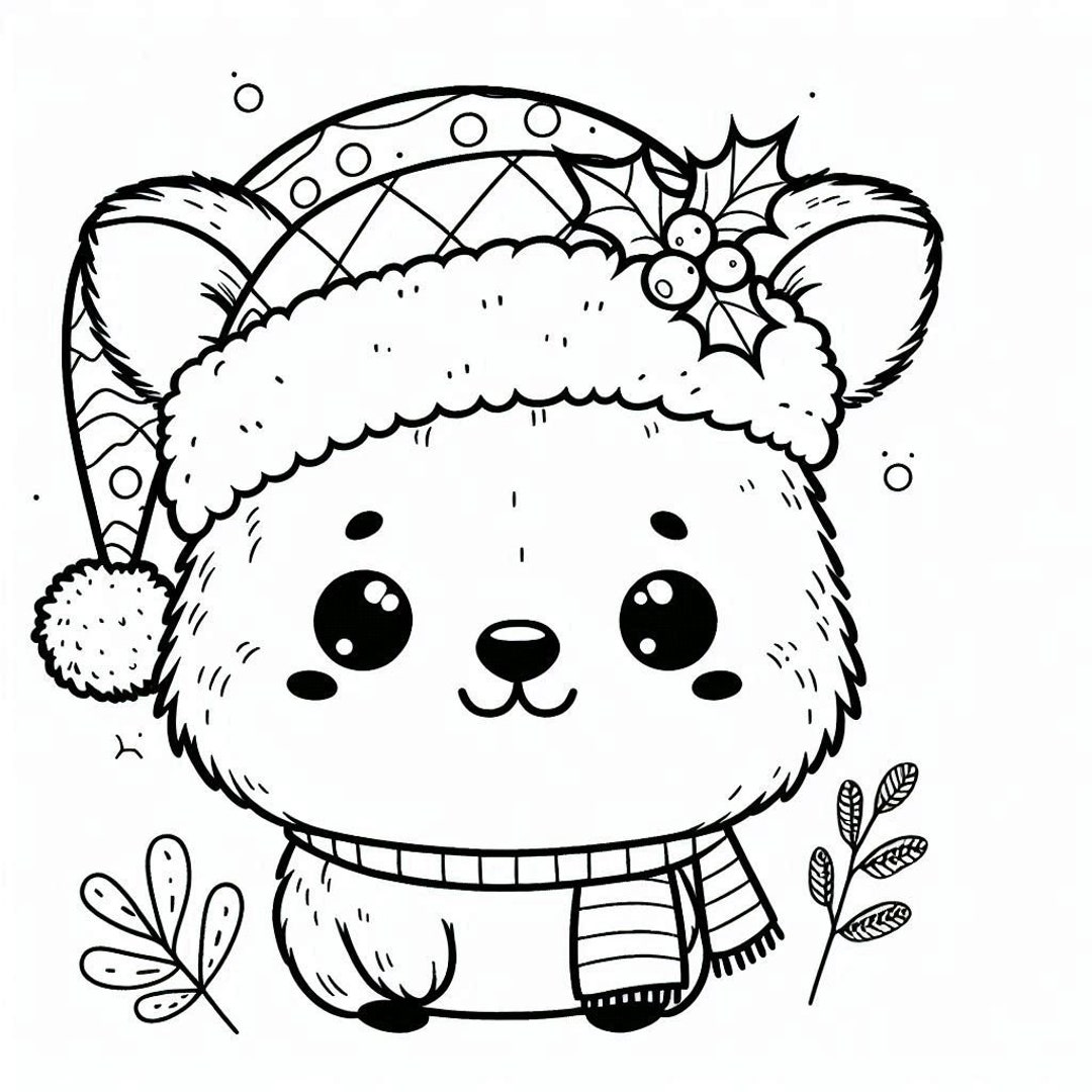 Quokka Christmas Colouring Sheet - Etsy