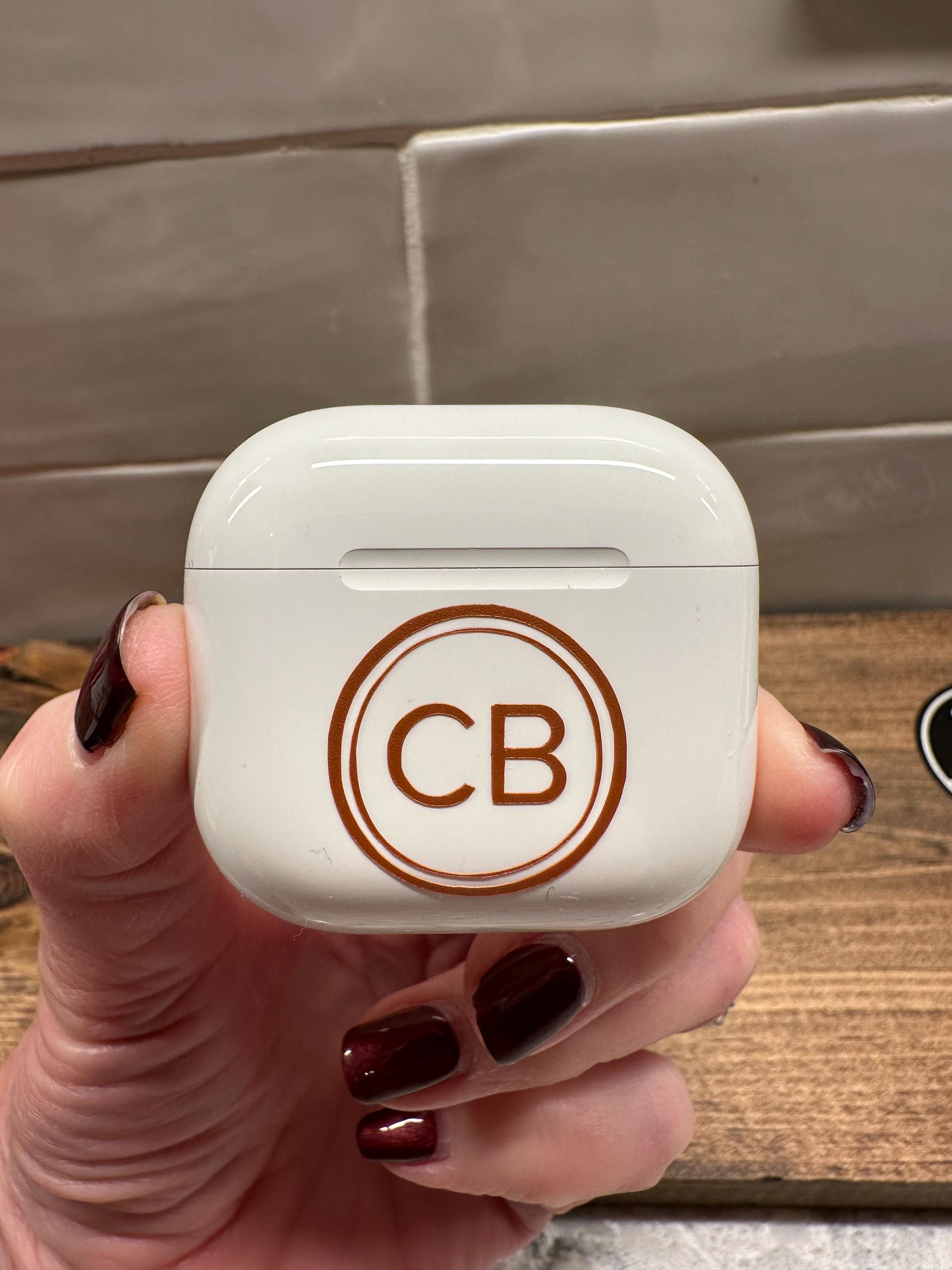 Personalized Airpods Monogram Decal - Etsy