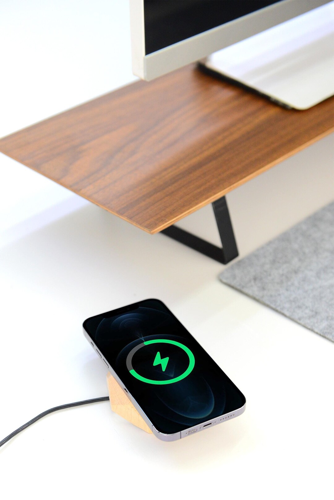 Prismatic Wooden Wireless Charger, Wireless Charging Dock, Gift Ideas ...