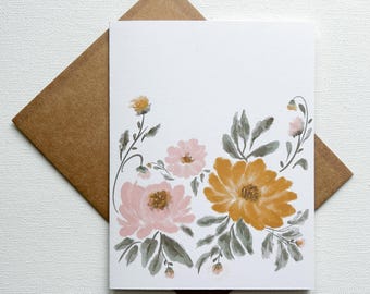 Primroses Border Birthday Greeting Card - Blank Inside - Handmade in ...