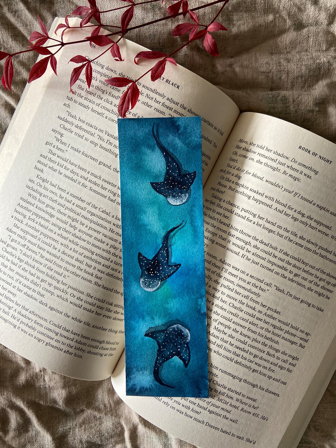 Original Hand-painted Bookmark Whale Sharks - Etsy