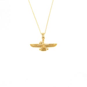 18K Silver Ahura Mazda Pendant,ahura Mazda Necklace,faravahar Pendant ...
