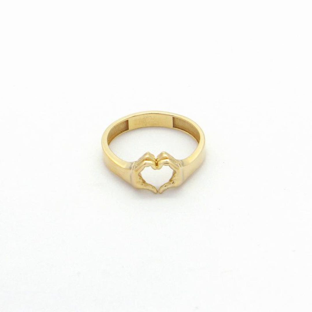 Love Heart Ring, Heart Hand Rings, Fun Hug Ring, Romantic Rings, Charming Ring, Gift for Her ...