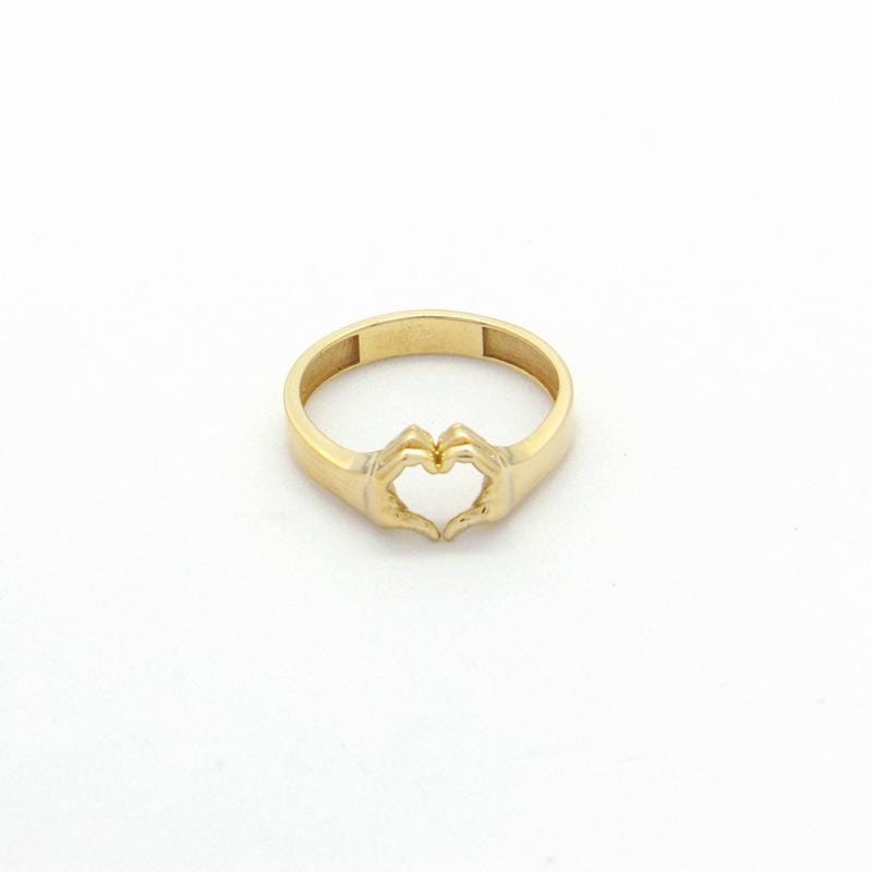 Heart Hands Ring - Etsy