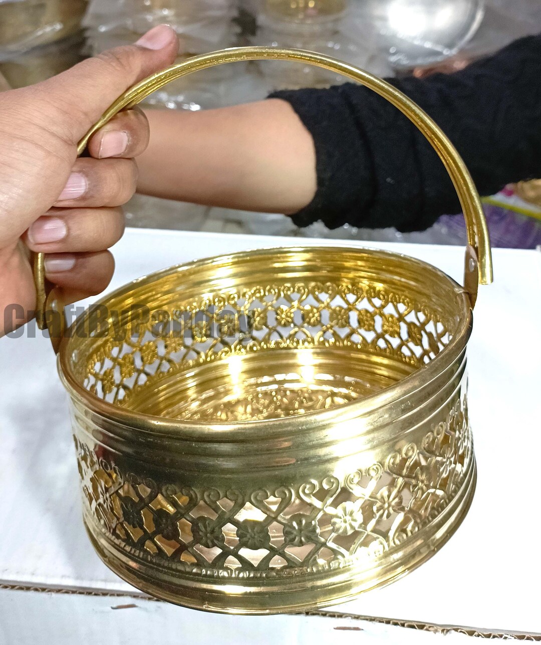 Brass Pooja Flowers Basket | Traditional Indian Temple Flower Holder - Etsy