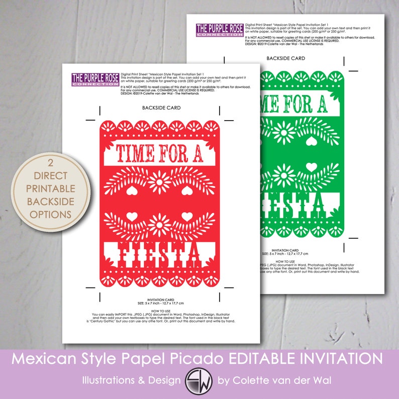 Editable Papel Picado FIESTA INVITATION Instant Download - Etsy
