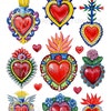 Mexican Sacred Hearts - Printable Sheet No. 2 - for All Your DIY ...