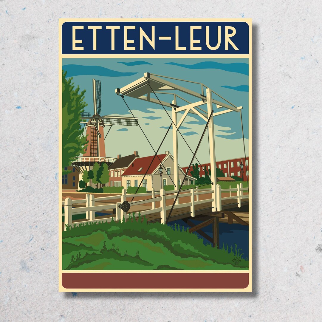 Retro Poster Etten-leur – Vintage Stijl, Deco | Onderwerp: Leur ...