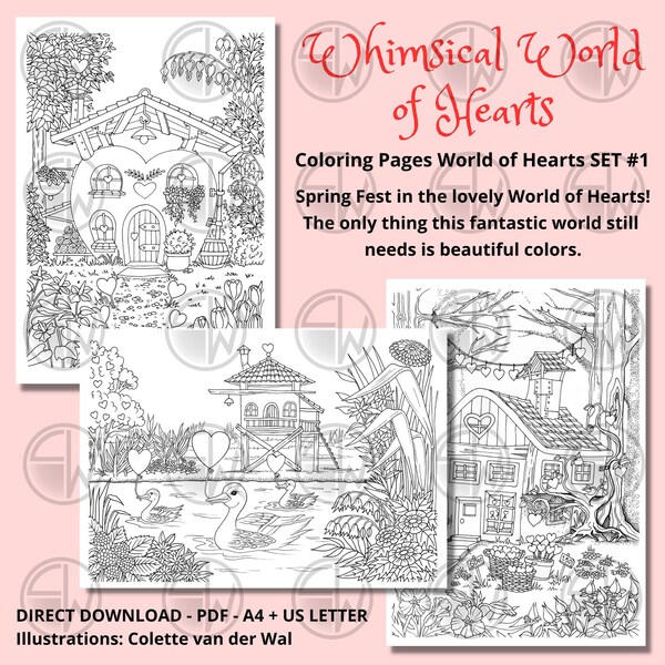 Easter Parade Set 1, Coloring Pages of Cute Animal Parades 3 Images ...