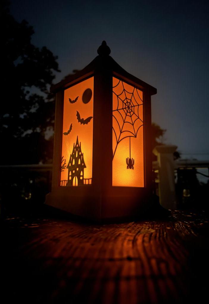 Spooky Halloween Lantern With Electric Tea Candle - Etsy