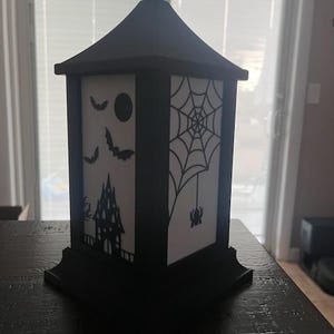 Spooky Halloween Lantern With Electric Tea Candle - Etsy