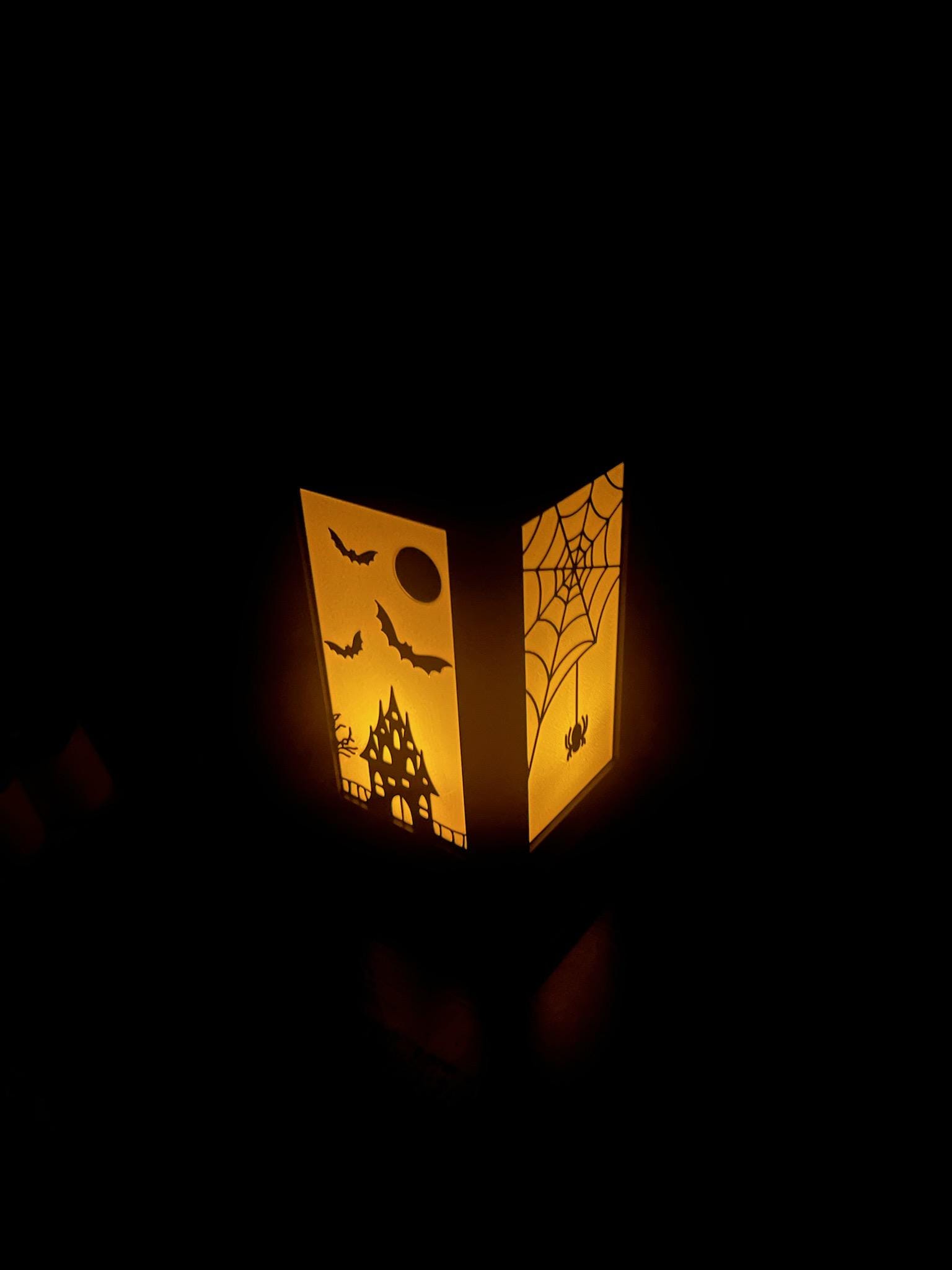 Spooky Halloween Lantern With Electric Tea Candle - Etsy