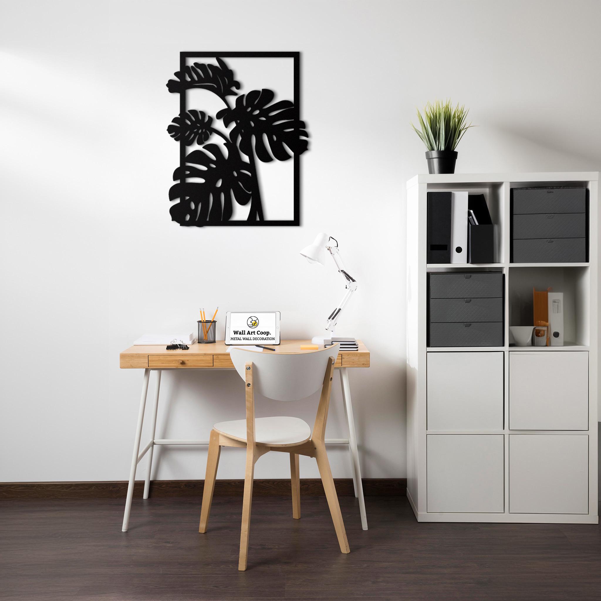 Monstera Metal Wall Art, Living Room Decor, Monstera Wall Art ...