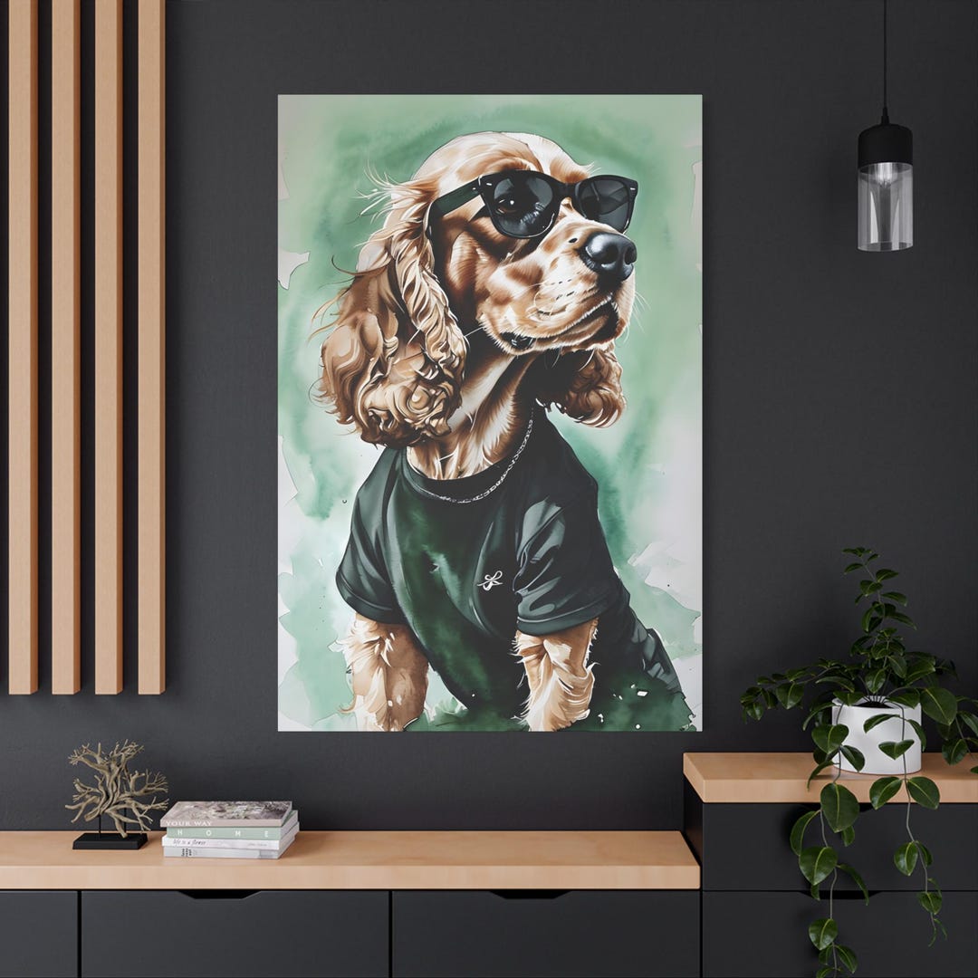 Cocker Spaniel Watercolor Art, Modern Wall Art, Interesting Wall Art ...
