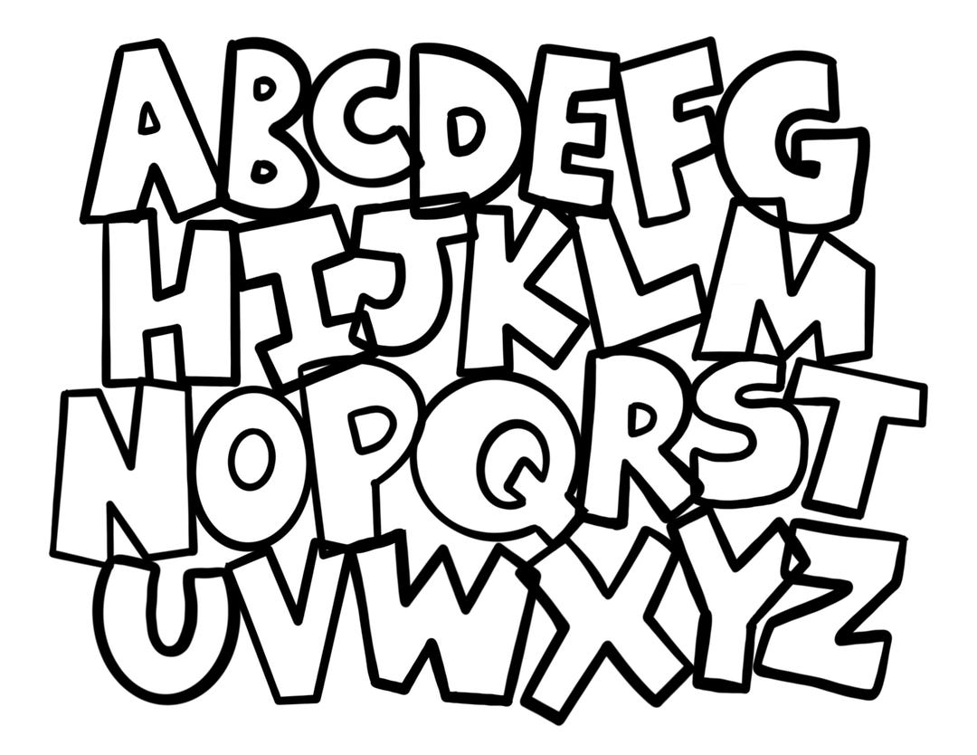 Coloring Page: Alphabet 1 - Etsy