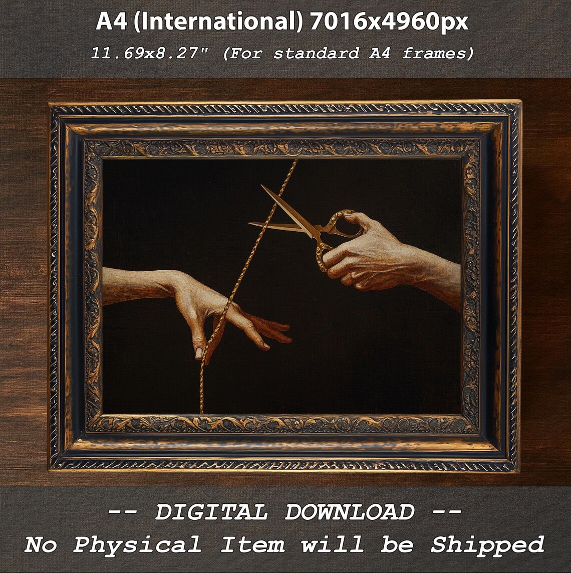 Thread of Life Mythology Print Dark Academia Wall Art Ancient Greek ...
