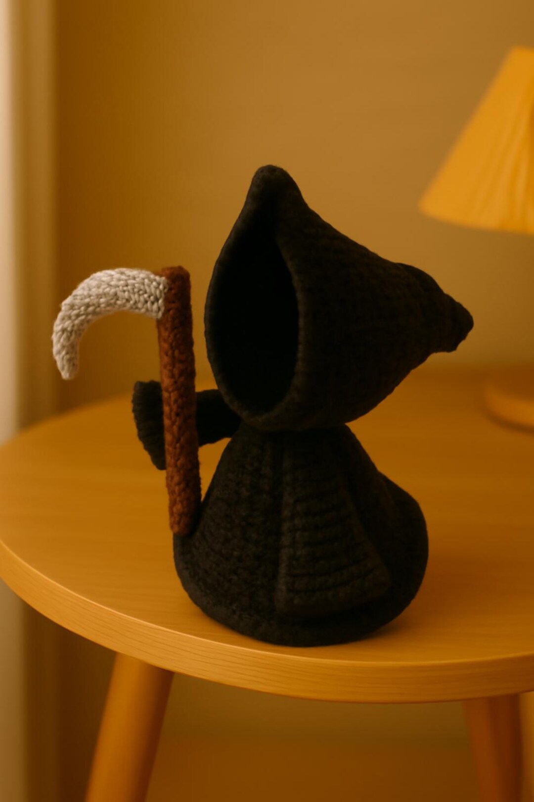 Crochet Grim Reaper Plush – Kawaii Halloween Decor, Cute Amigurumi ...