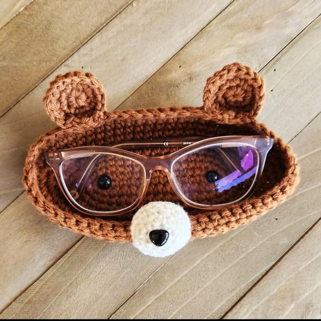 Glasses Holder Bear Crochet Pattern PDF - Adorable Crochet Bear Glasses ...