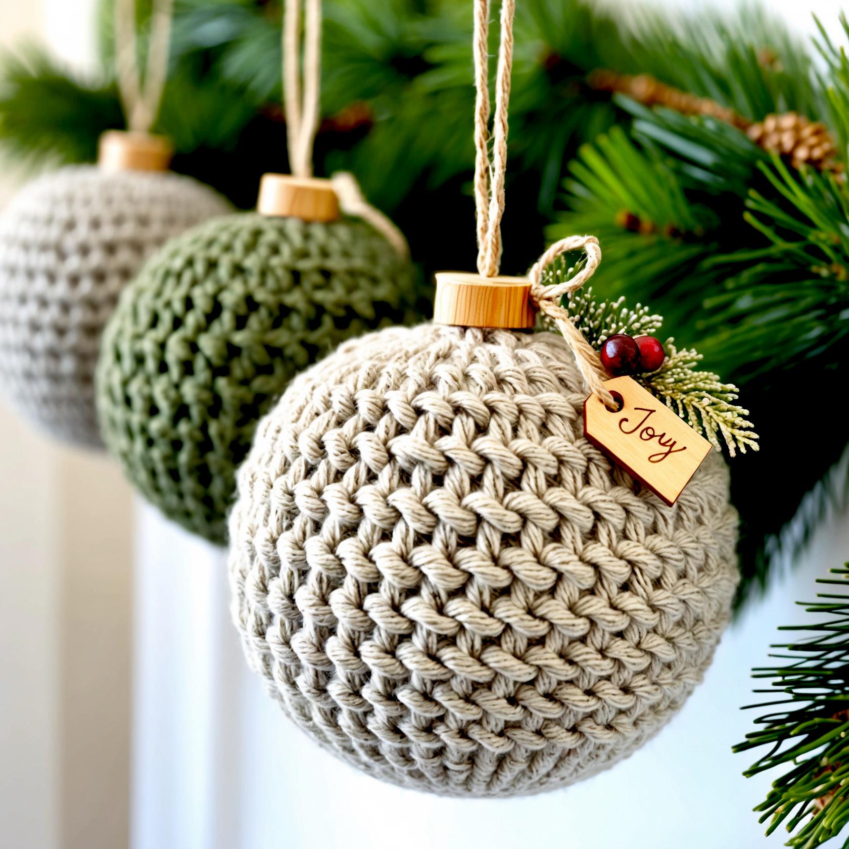 Crochet Christmas Ball Pattern, DIY Holiday Ornaments, Easy PDF Crochet ...