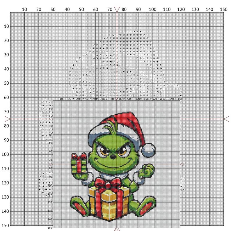 Grinch Holiday Cross Stitch Pattern Christmas & New Year X-stitch ...