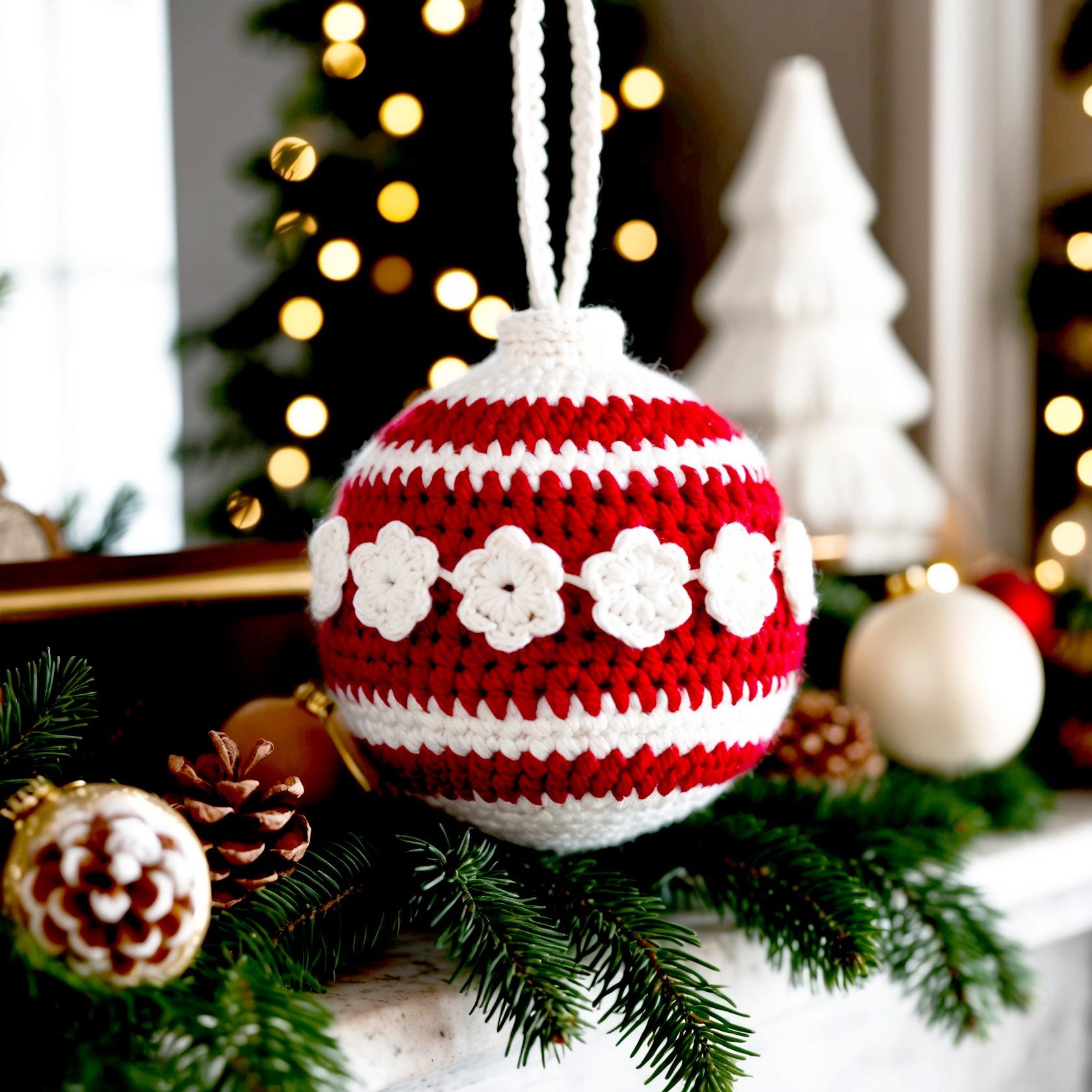 Crochet Christmas Ball Pattern | Festive Crochet Ornament, Instant PDF ...