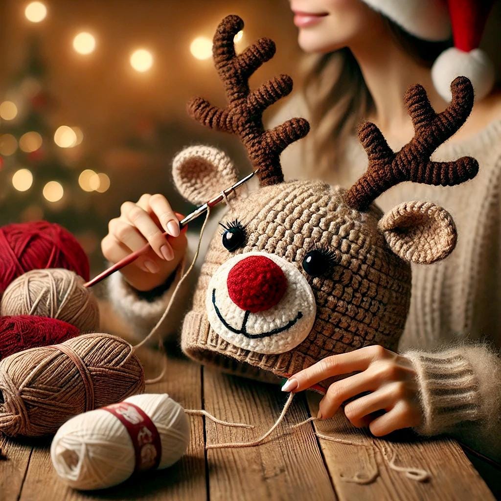Crochet Christmas Reindeer Hat Pattern – Fun & Easy Diy Holiday Gift ...