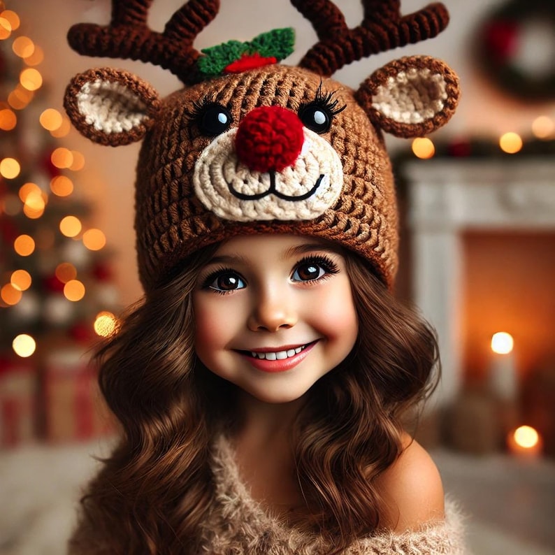 Crochet Christmas Reindeer Hat Pattern – Fun & Easy Diy Holiday Gift ...