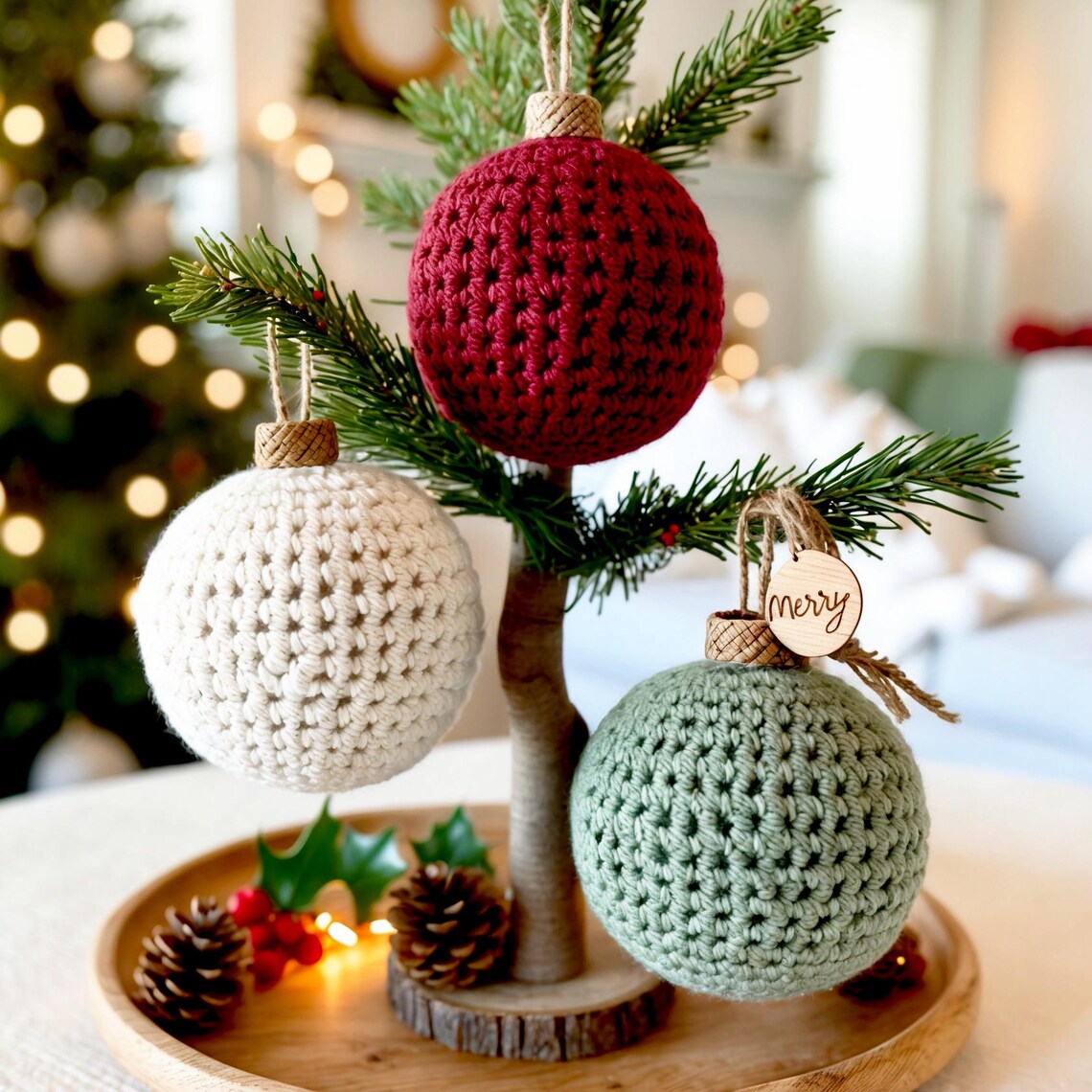 Festive Crochet Christmas Ball Pattern PDF | DIY Ornaments for Holiday ...