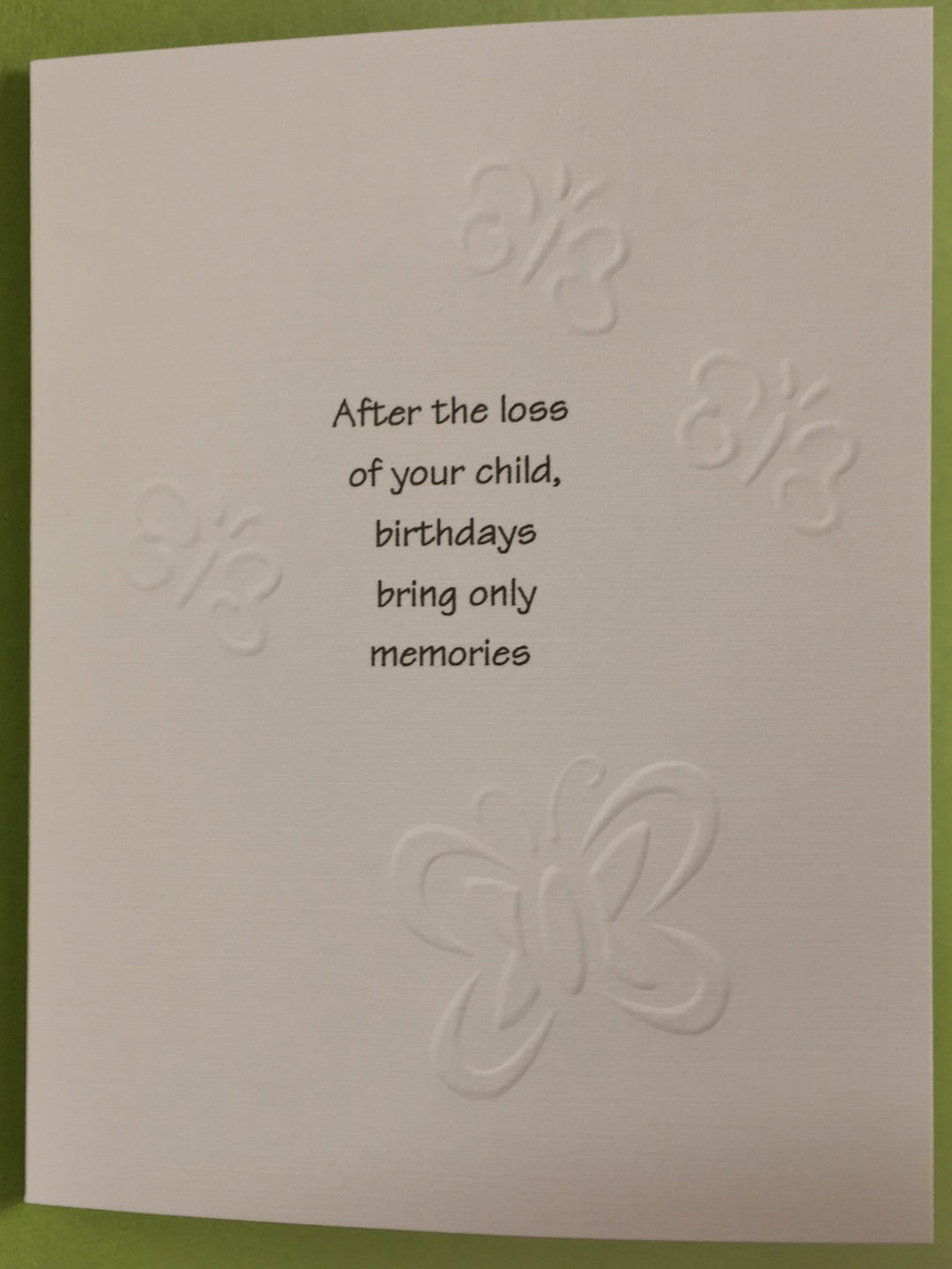 Loss of Child Birthday Memory Card - Etsy