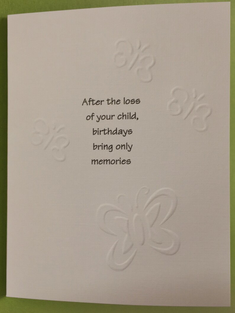 Loss of Child Birthday Memory Card - Etsy