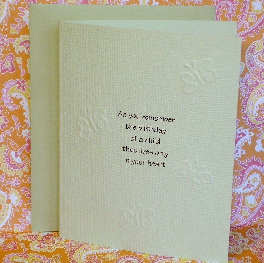 Loss of Child Birthday Remembered Card - Etsy