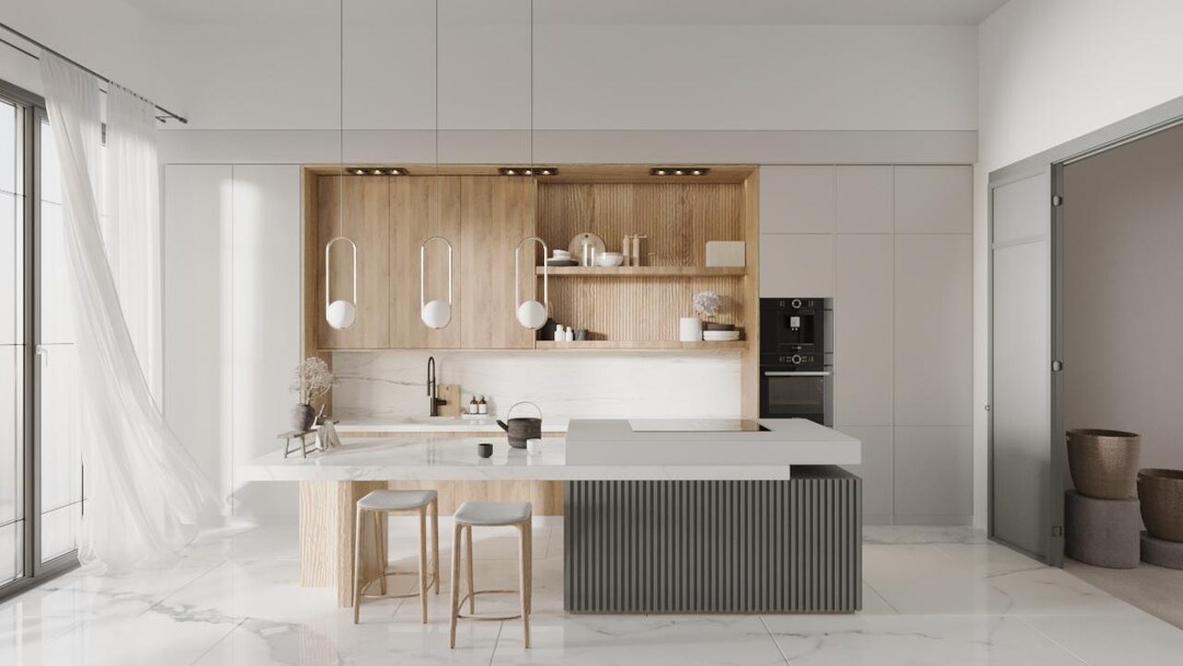 Custom 3D Rendering Services | Realistic Kitchen Visualization | Online Modern Interior Design ...