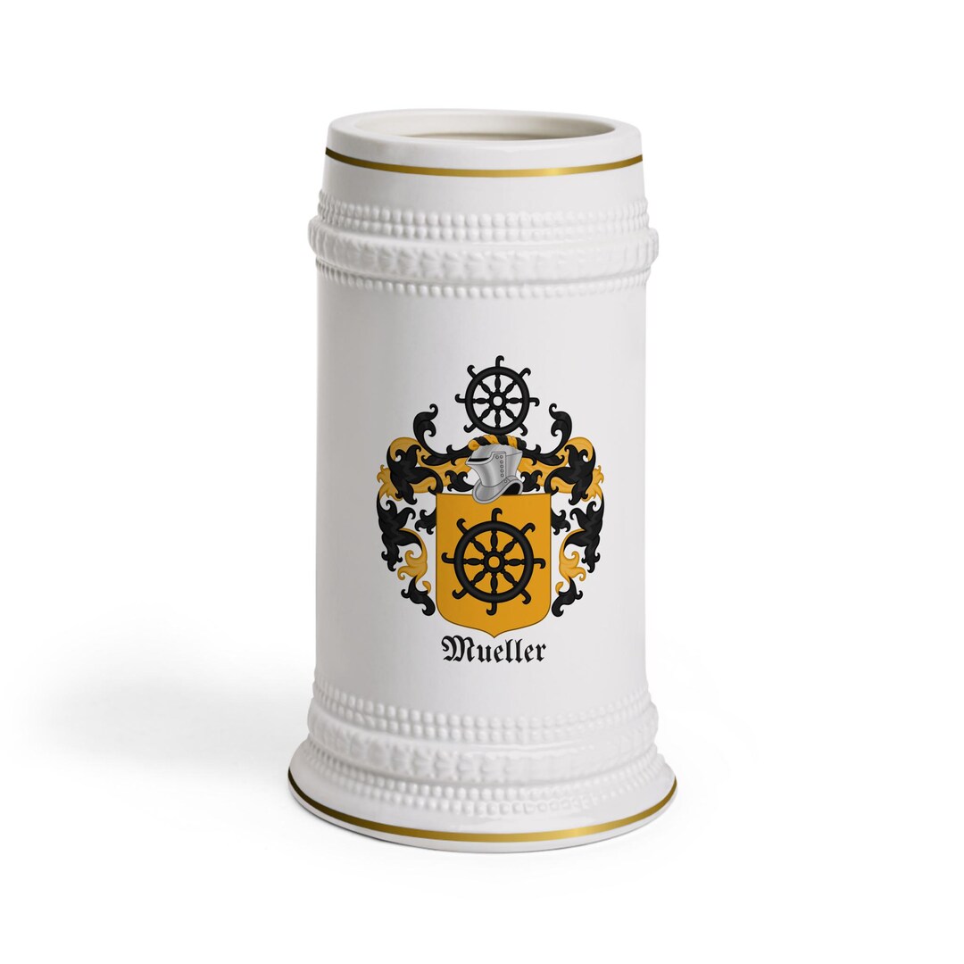 Coat of Arms of the Mueller Family - Beer Stein Mug - Etsy