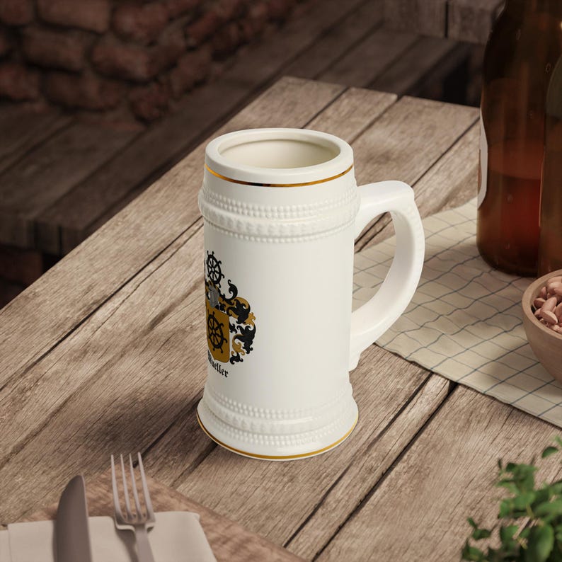 Coat of Arms of the Mueller Family - Beer Stein Mug - Etsy