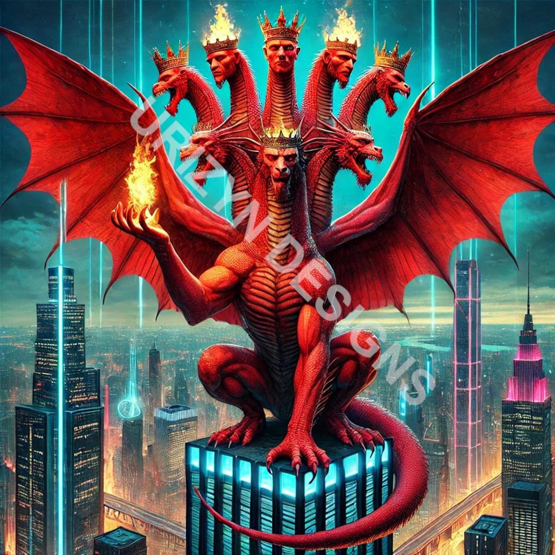 Title: Red Dragon Reimagined | Digital Download Wall Art | Printable ...