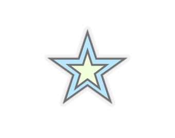 Kawaii Happy Star Kiss-cut Sticker - Etsy