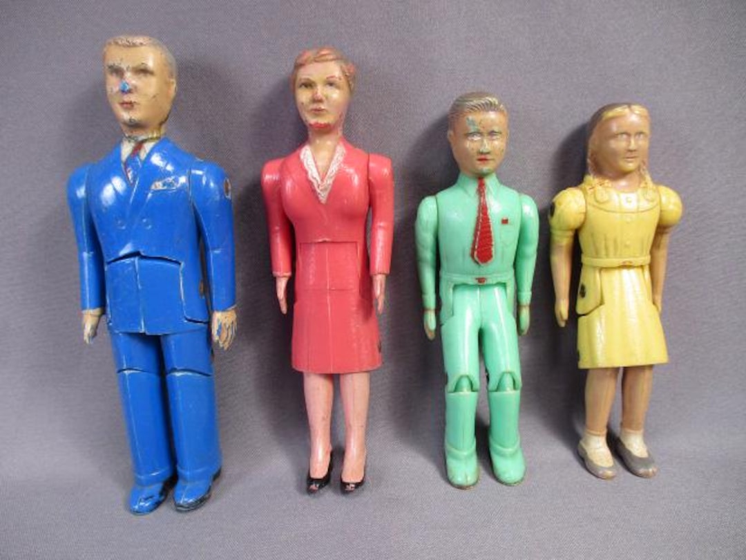 Vintage Renwal Dollhouse Dolls Family of Four 1:12 Scale - Etsy