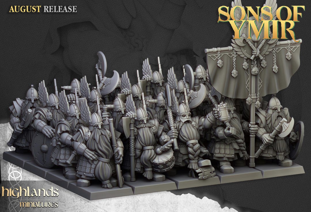 Dwarf Veterans, Highlands Miniatures, Sons of Ymir, Longbeards, Dwarf ...