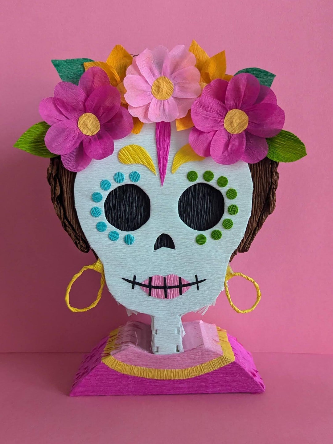 Catrina Mini Piñata Dia De Muertos, Paper Sculpture - Etsy
