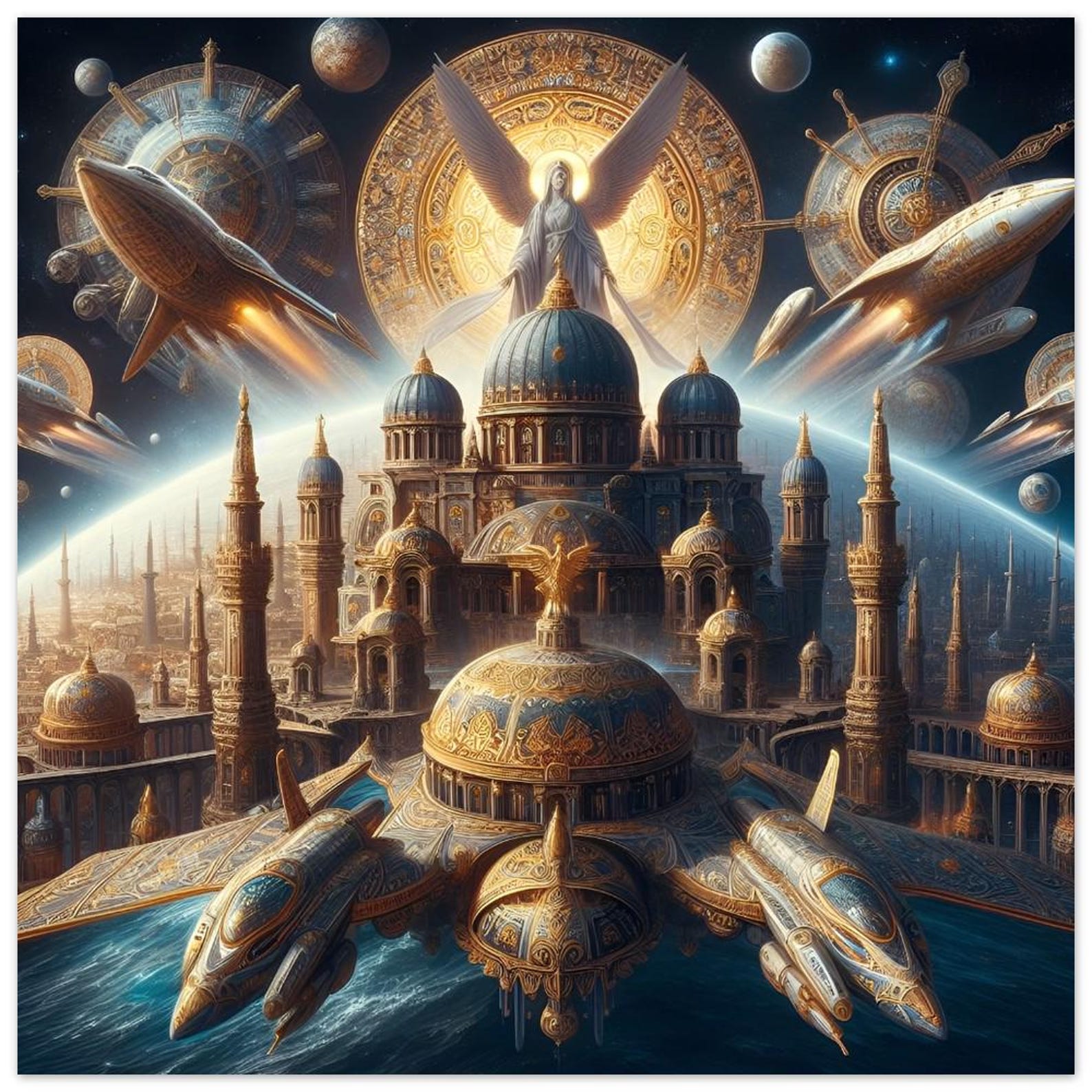 Amazing Detailed Spaceship Poster Art. Premium Matte Paper Poster 40x40 ...