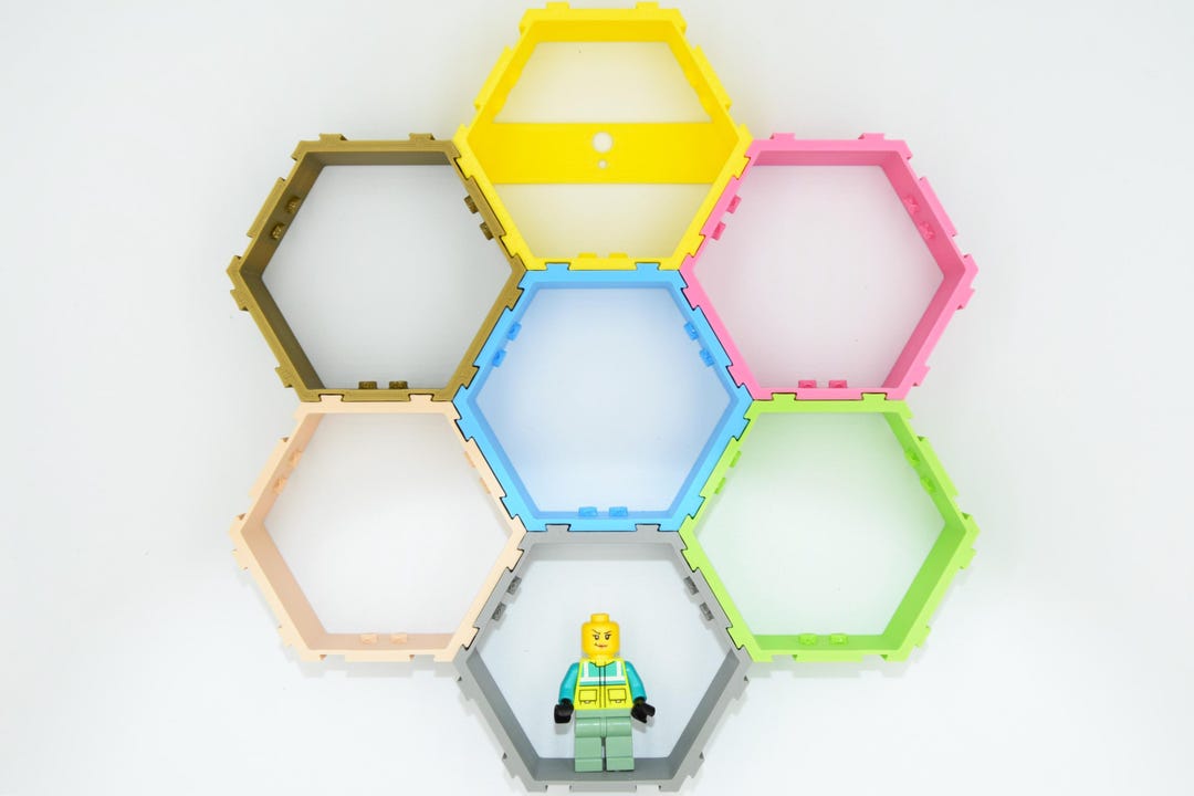 Hexagon LEGO Figures Display Shelf 3d Printed - Etsy