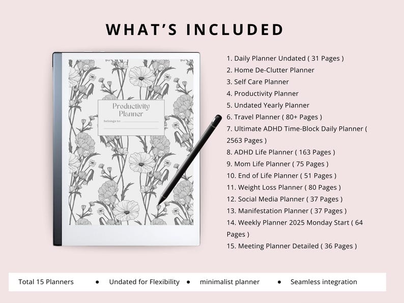 Remarkable 2 Planner Bundle | Daily, Productivity, Life (digital ...