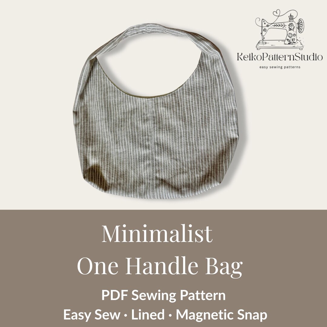 DIY One Handle Tote Bag Sewing Pattern: Beginner-friendly PDF (instant ...
