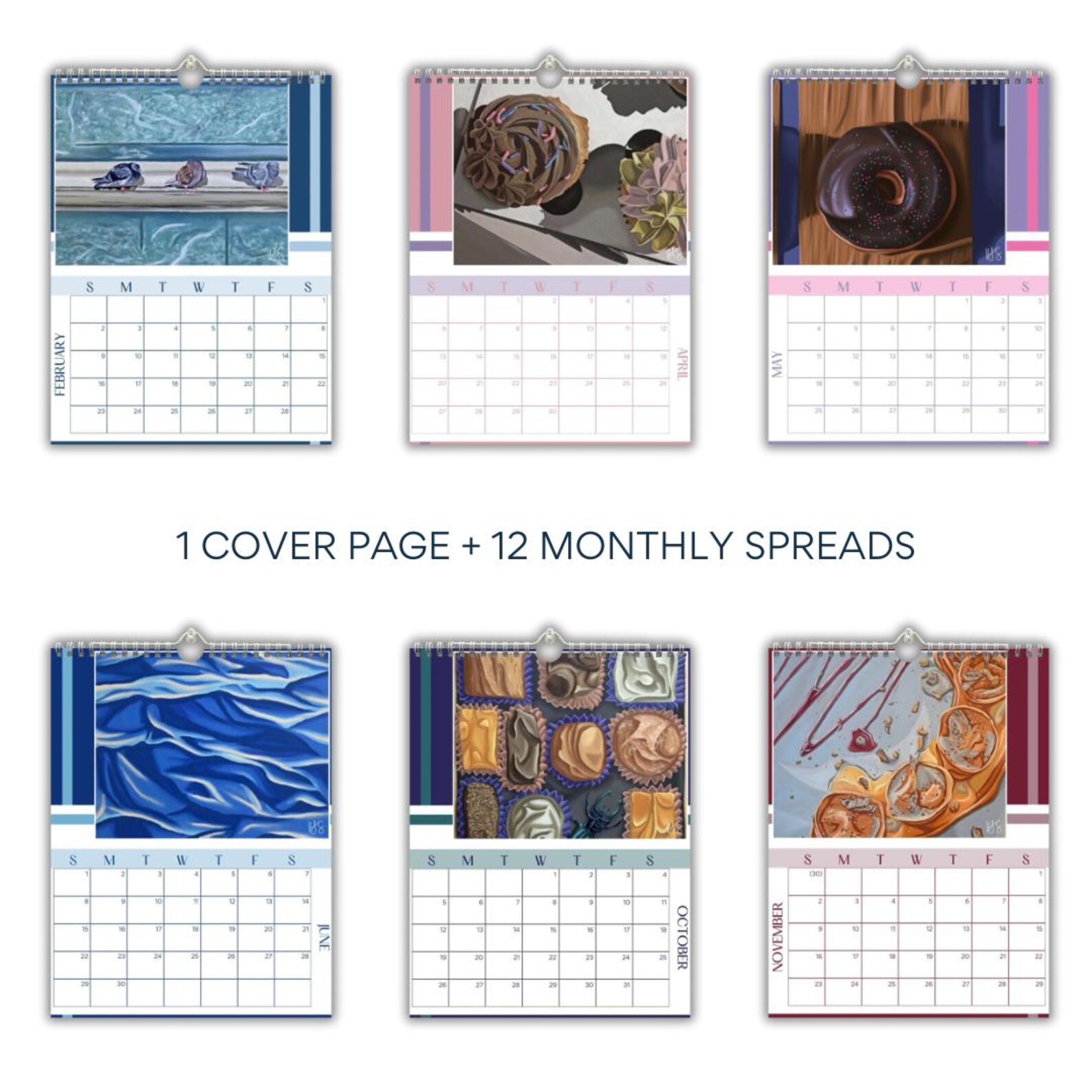 Colorful 2025 Wall Calendar, 2025 Desk Calendar, Nature Wall Calendar ...