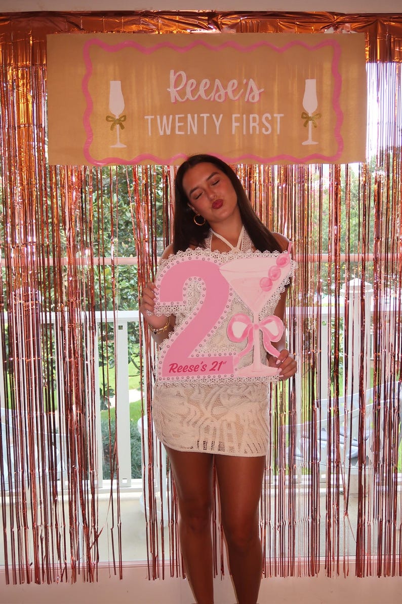 Custom 21st Birthday Number Sign: Personalized Party Decor - Etsy
