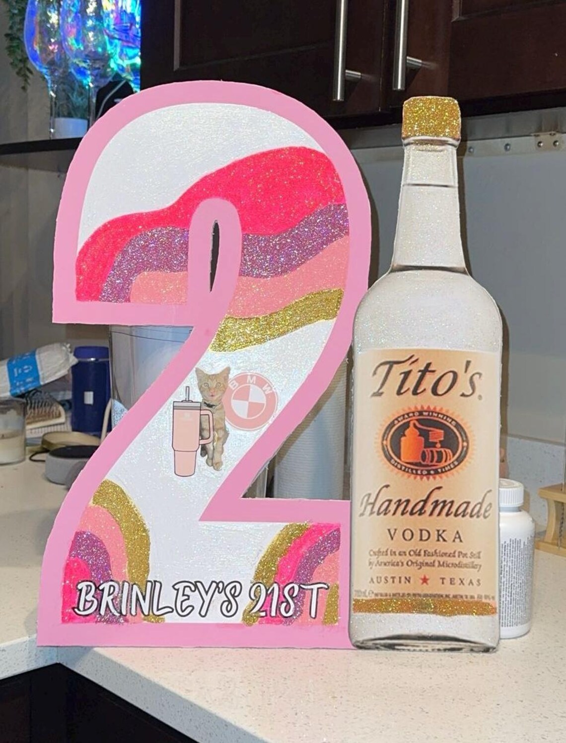 Custom 21st Birthday Number Sign: Personalized Party Decor - Etsy