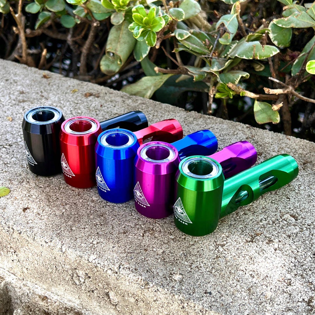 Glass Pipe Metal Body Modern Smoking Bowl Durable Hand Pipes - Etsy Canada