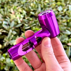 Glass Pipe Metal Body - Modern Smoking Bowl - Durable Hand Pipes - Etsy
