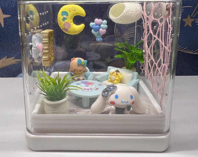 Jumping Spider Enclosure 4x4x4 Pastel Blue Cinnamoroll Theme, Kawaii ...