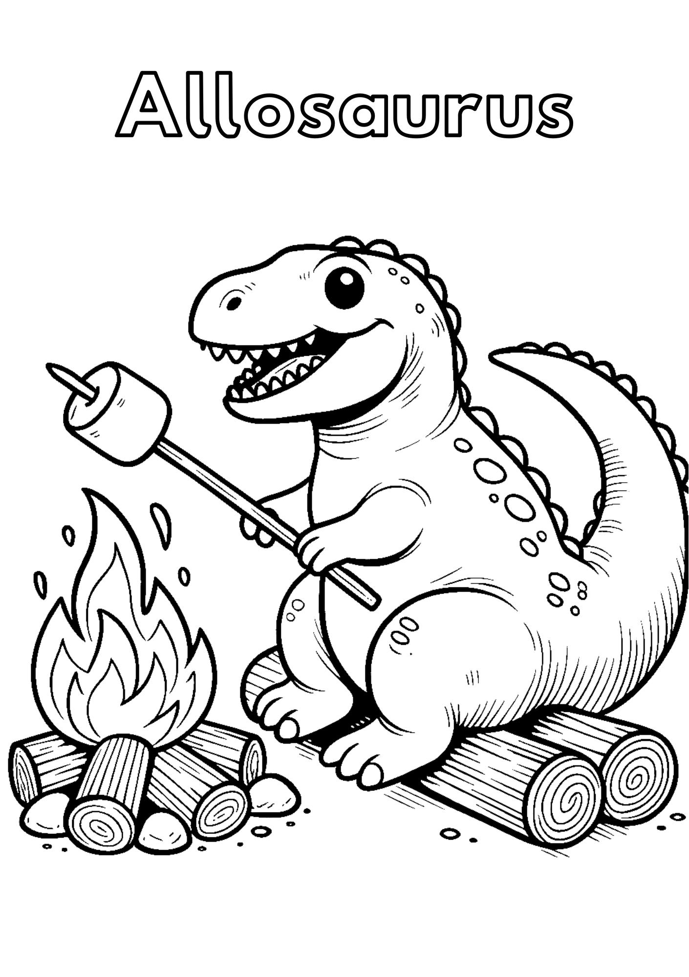 Cute Dinosaur Coloring Book for Kids: Fun Prehistoric Adventure | Learn ...